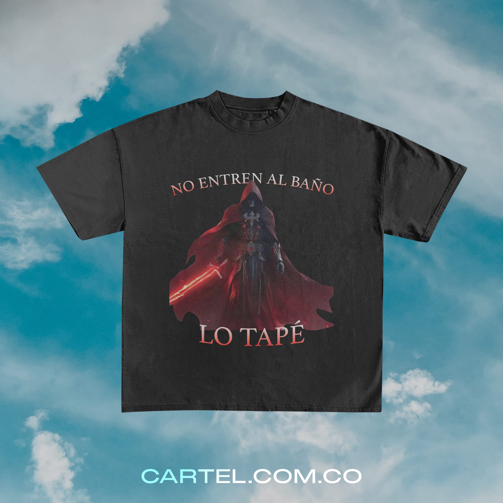 CAMISETA SEMI OVERSIZE NO ENTREN AL BAÑO – Cartel