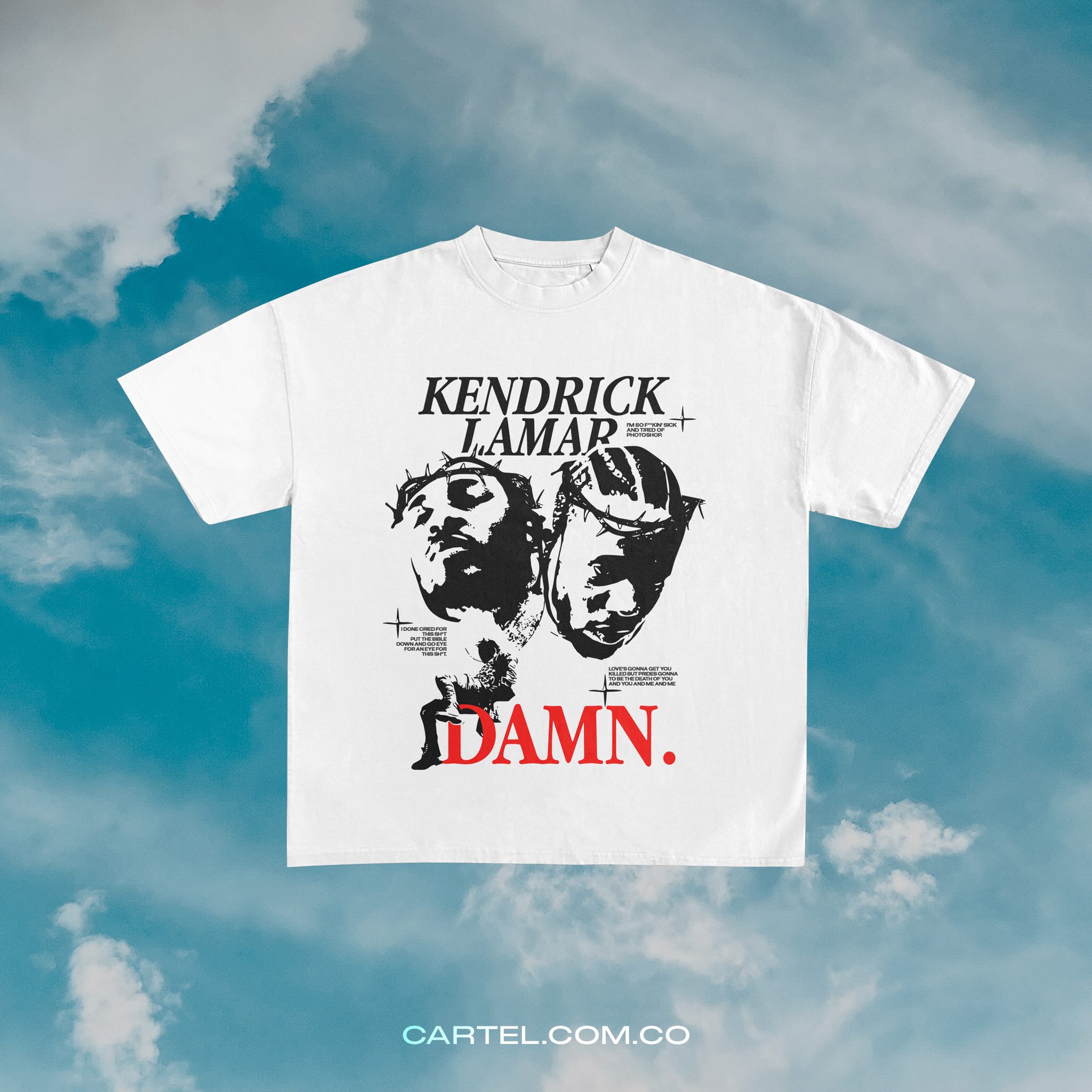 CAMISETA SEMI OVERSIZE KENDRICK LAMAR CHRIST – Cartel