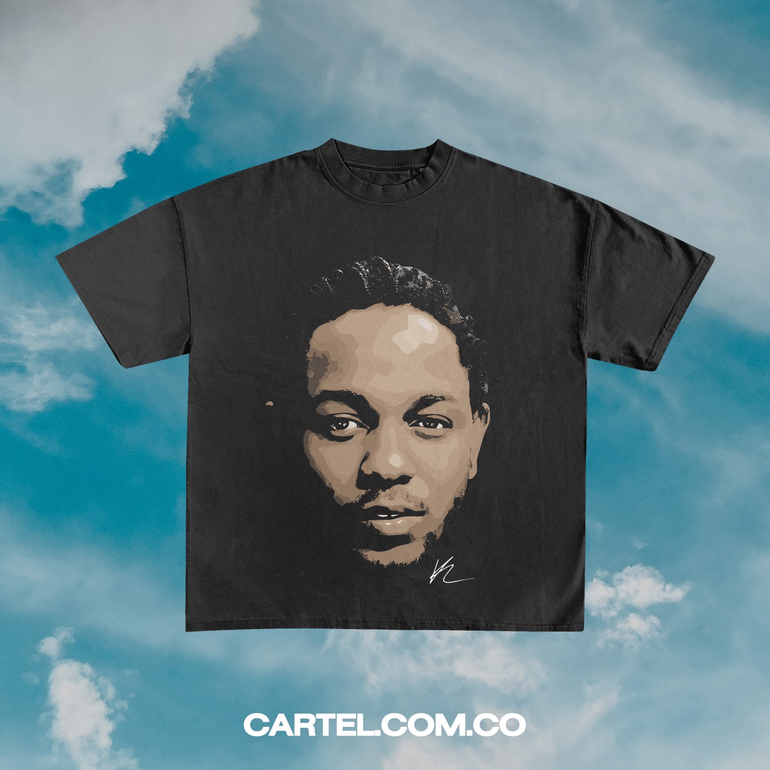 CAMISETA SEMI OVERSIZE KENDRICK LAMAR FACE COLOR – Cartel