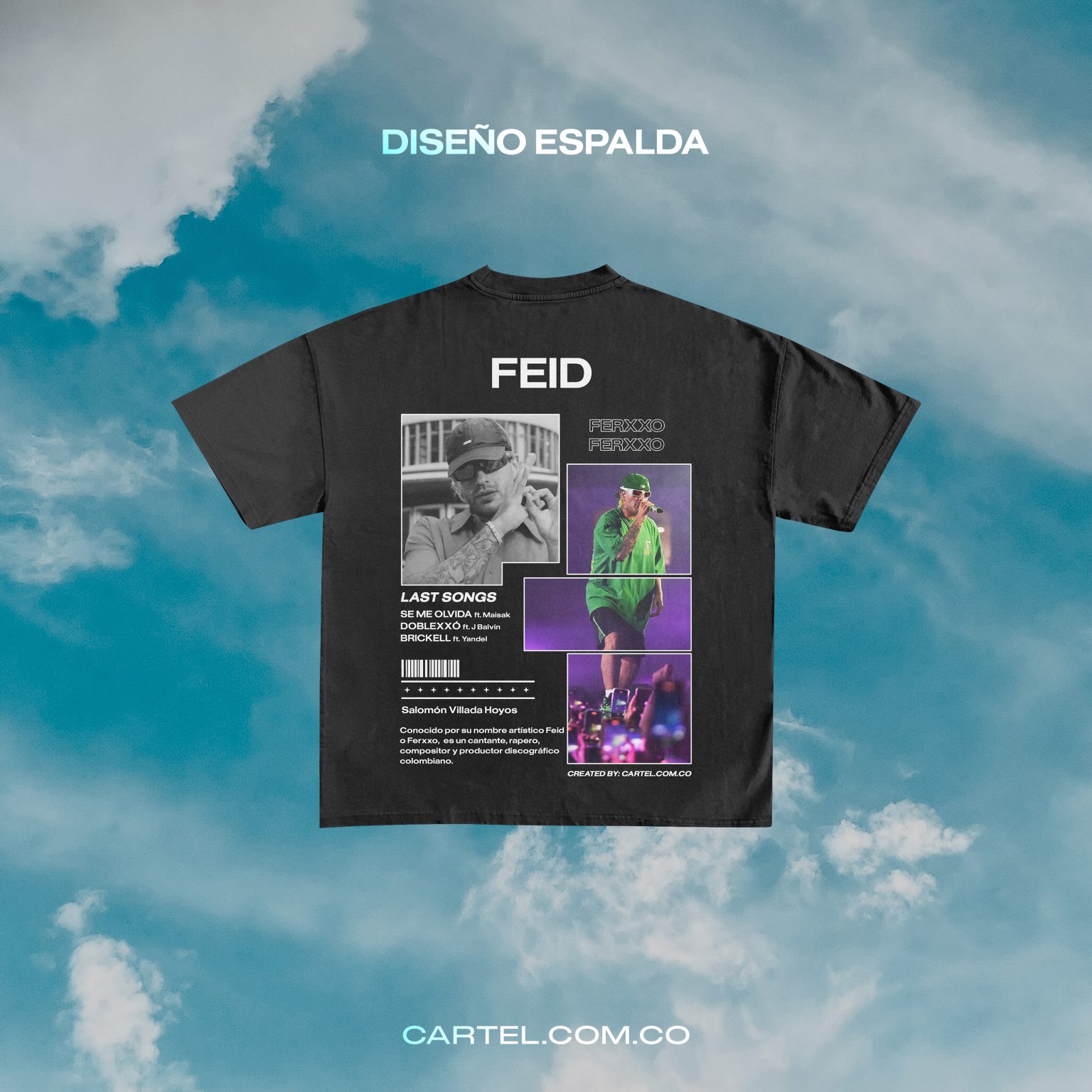 CAMISETA SEMI OVERSIZE FEID COLLAGE – Cartel